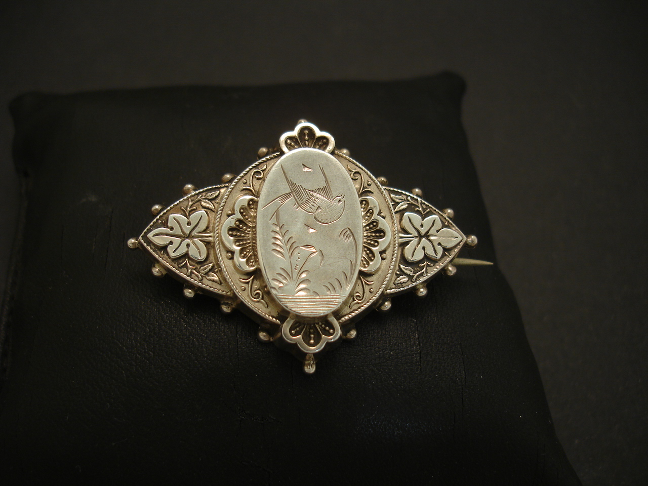 Late Victorian Silver Momento Brooch - Christopher William Sydney ...