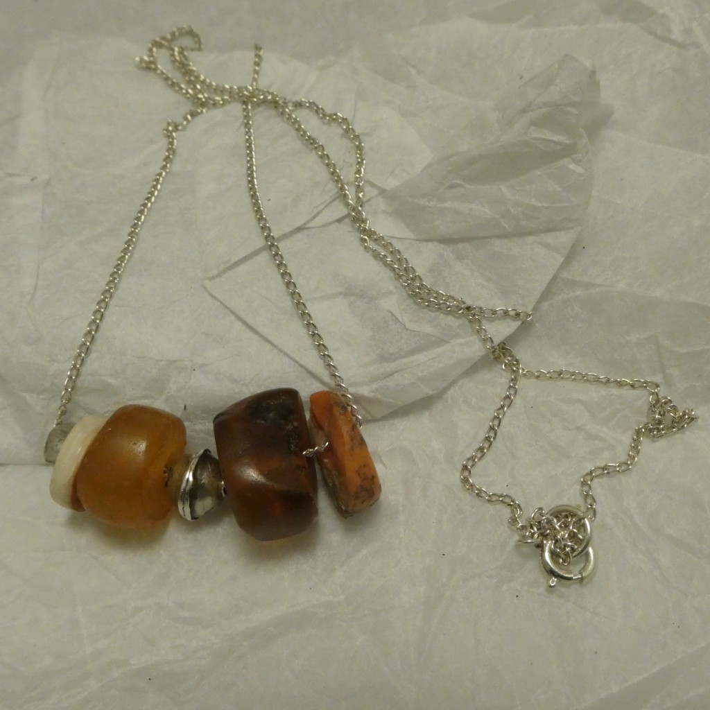 Old Burmese Amber, Old Tribal Glass Bead Necklace - Christopher William ...