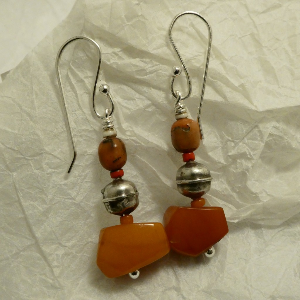Old Burmese Amber, Old Tribal Glass Bead Necklace - Christopher William ...