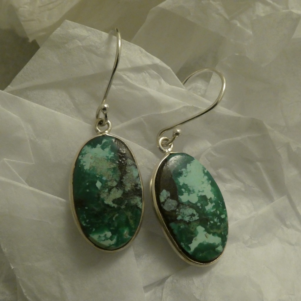 SOLD. Elegant 18ct Gold & Turquoise Earrings - Christopher William ...