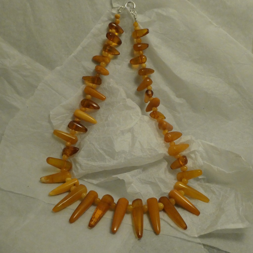 Old Burmese Amber, Old Tribal Glass Bead Necklace - Christopher William ...