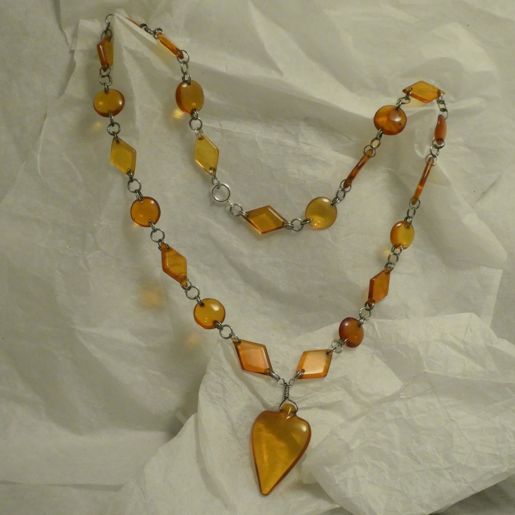 Old Burmese Amber, Old Tribal Glass Bead Necklace - Christopher William ...